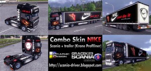Combo Skin NIKE (Scania + trailer) - ETS2planet.com