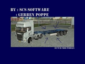 Empty container chassis - ETS2planet.com