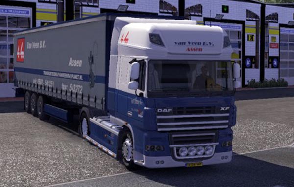 Van Veen B.V. Assen SKIN – DAF & Trailer - ETS2planet.com