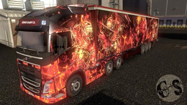 Volvo FH16 2013 (by ohaha) – Fire Devils Skin + Trailer Standalone ...